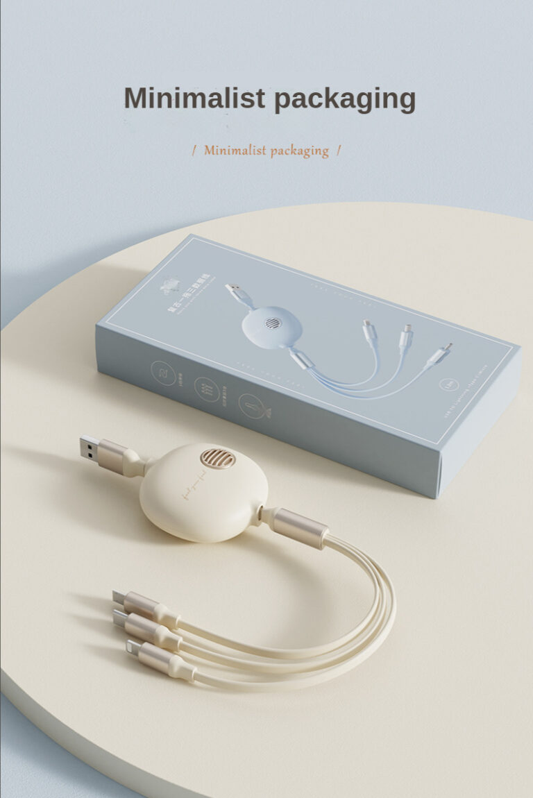 Retro retractable three-in-one data cable » Gift² for you @iregee.com